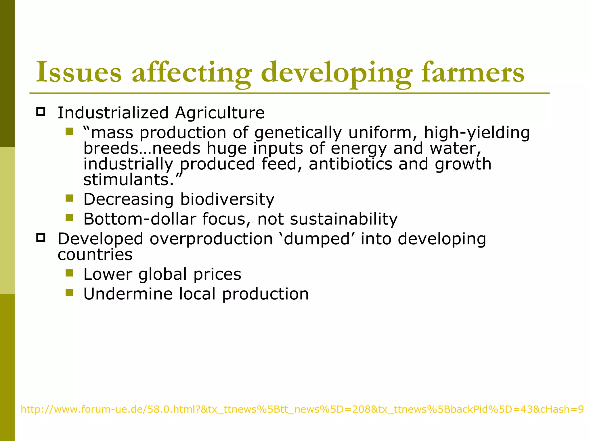 Animal Agriculture In Developing Countries | PPT