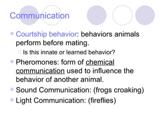 Animal behavior | PPT