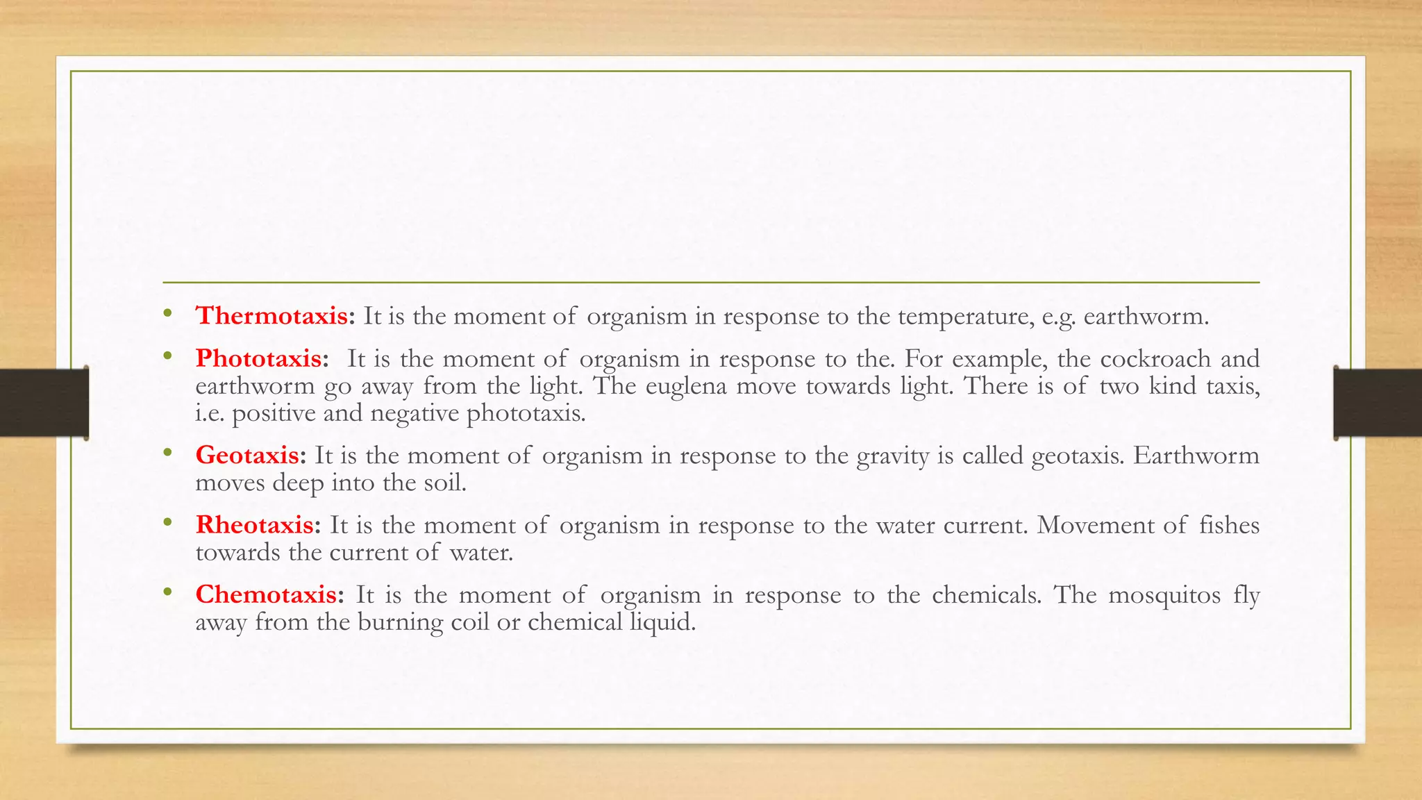 Animal behavior/ orientation/taxes | PPTX