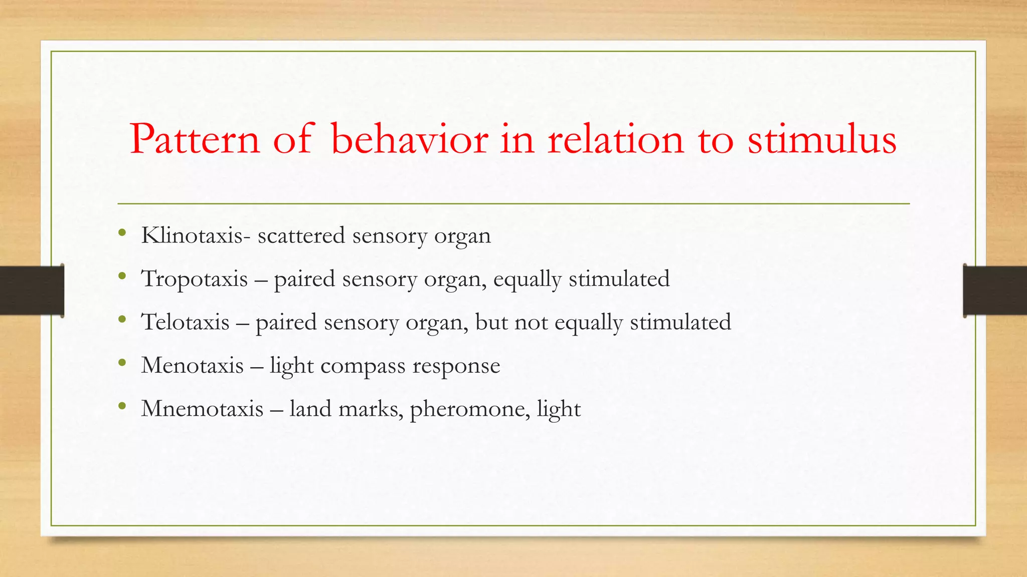 Animal behavior/ orientation/taxes | PPTX