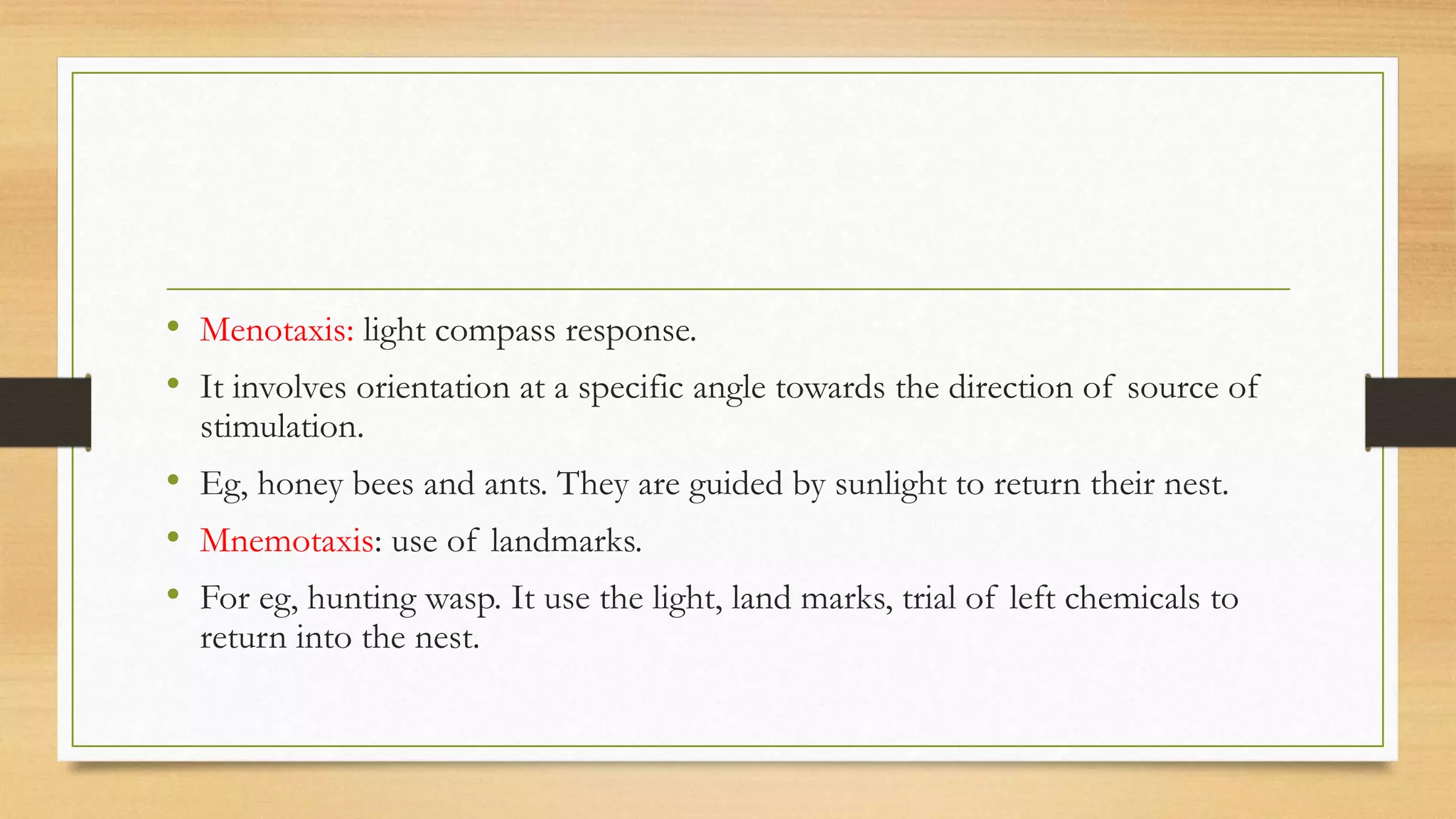 Animal behavior/ orientation/taxes | PPTX