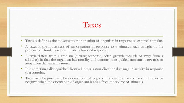 Animal behavior/ orientation/taxes | PPTX