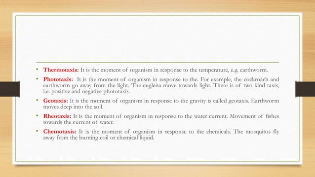 Animal behavior/ orientation/taxes | PPTX