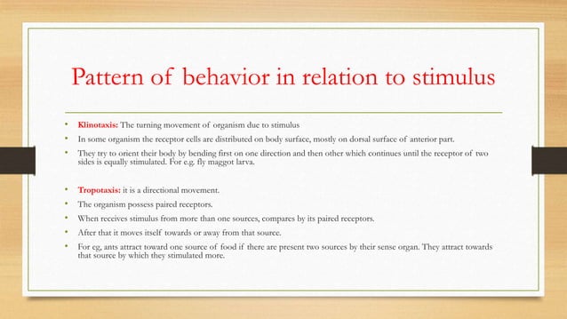 Animal behavior/ orientation/taxes | PPTX