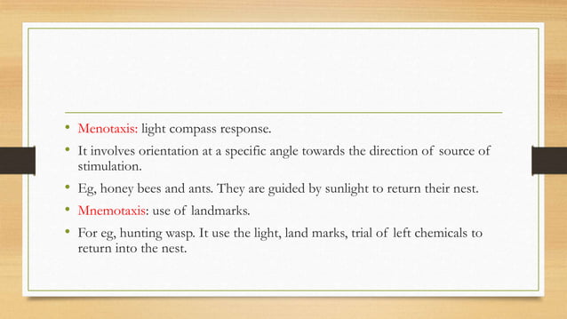 Animal behavior/ orientation/taxes | PPTX