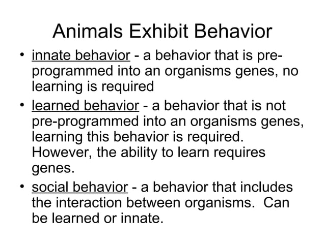Animal Behavior ppt for zoology students | PPT