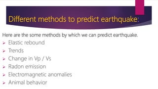 Animal behavior before earthquake | PPTX