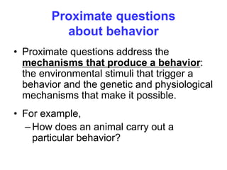 Animal Behavior and it's type to show the | PPT | Biological Sciences ...