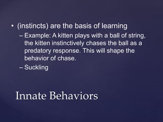 Animal behaviors | PPTX