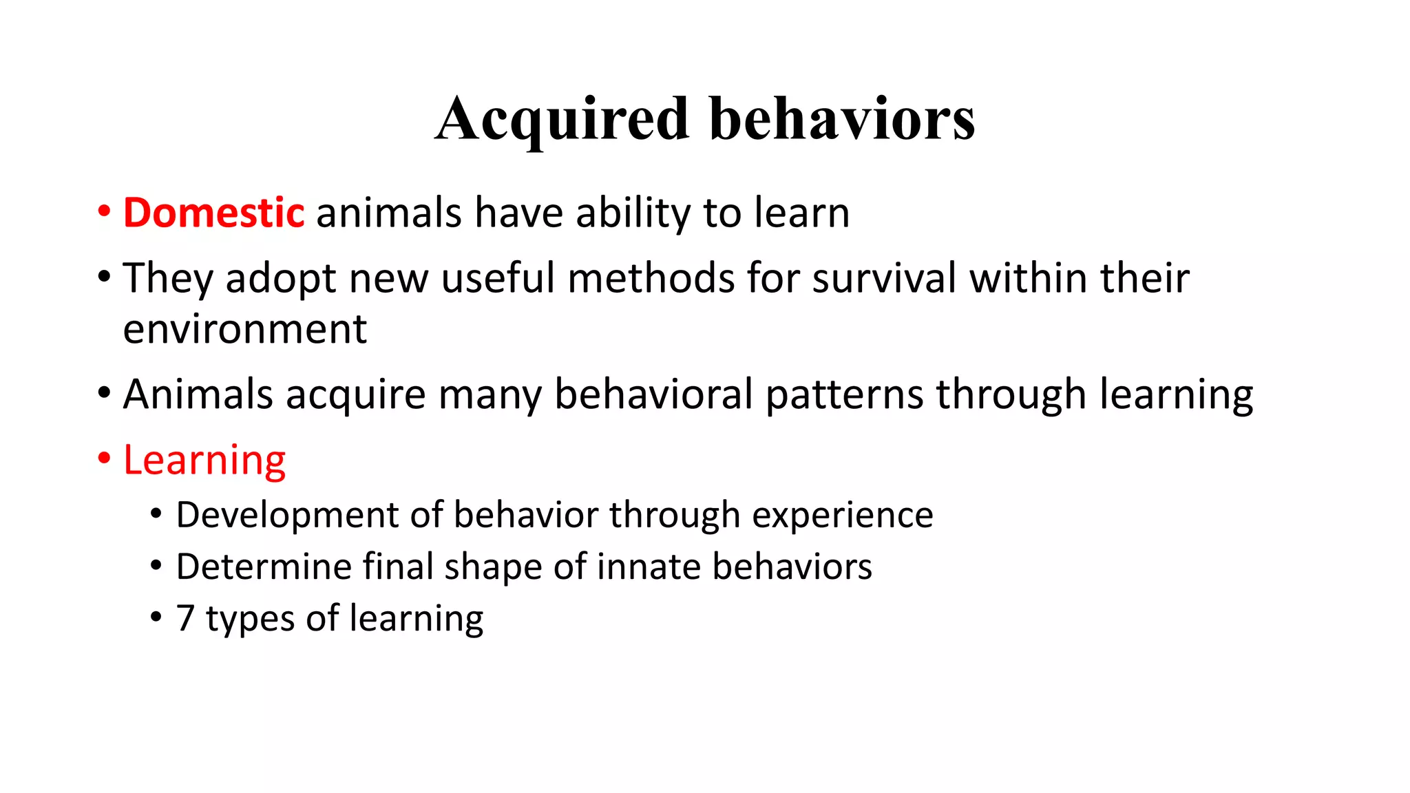 Animal behaviour | PPTX | Veterinary Medicine | Pets