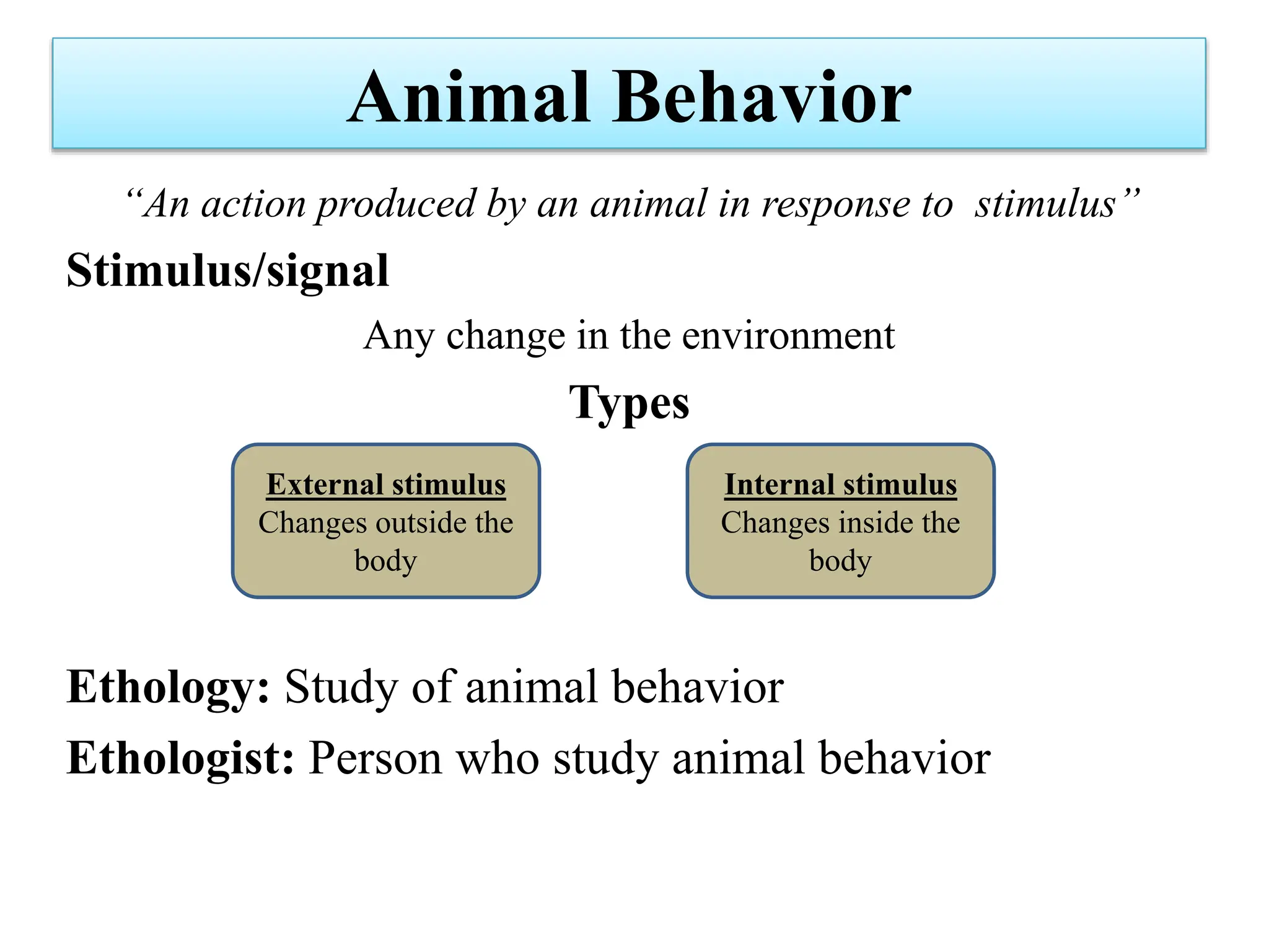 Animal behaviour and types of animal behavior power point presentation ...