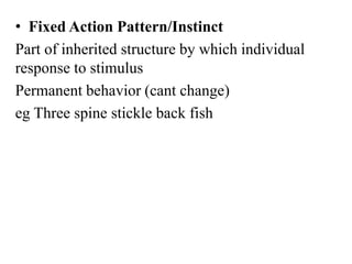 Animal behaviour and types of animal behavior power point presentation ...