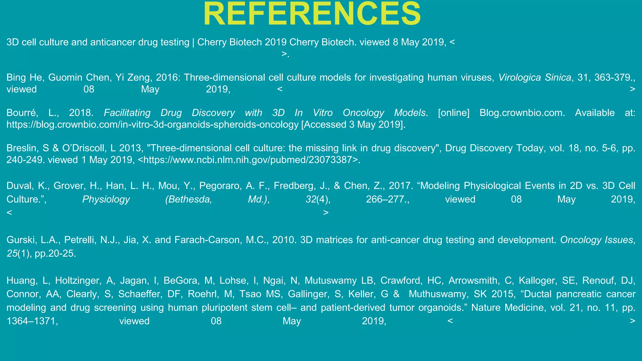 Potentials of 3D models in anticancer drug screening | PPTX