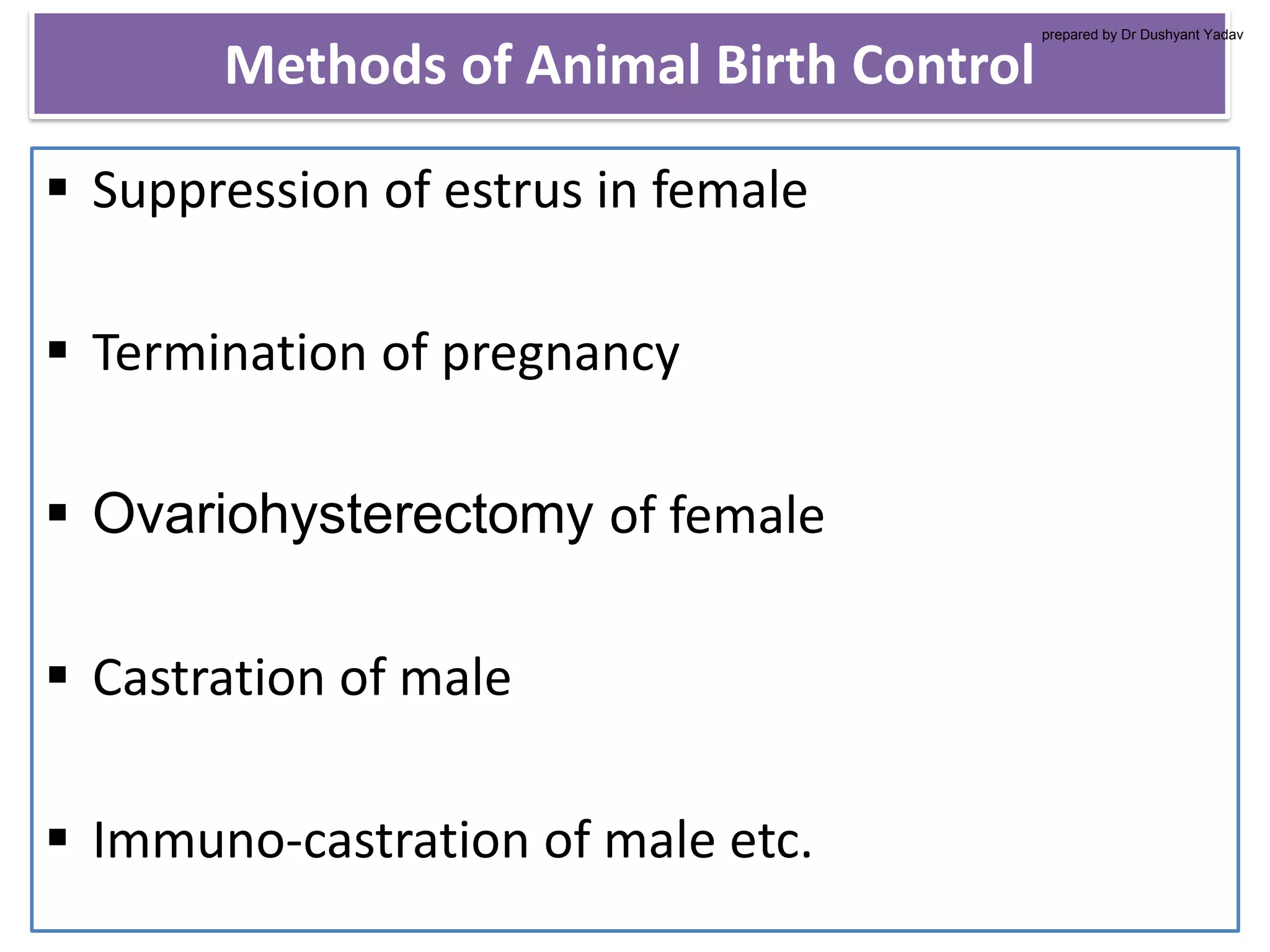 Animal birth control in canines non-surgical interventions | PDF