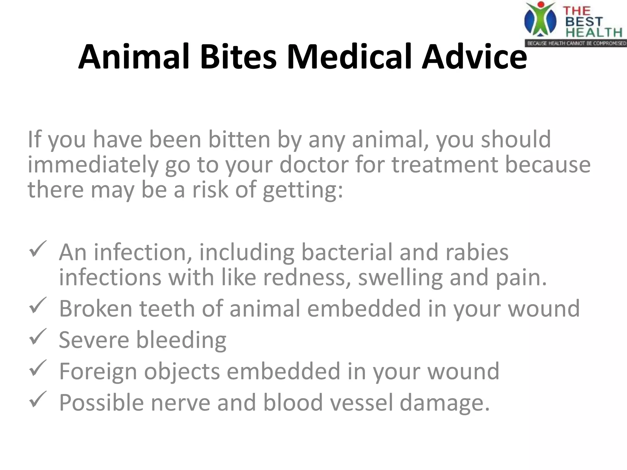 Animal Bites Causes Symptoms Treatment | PPTX