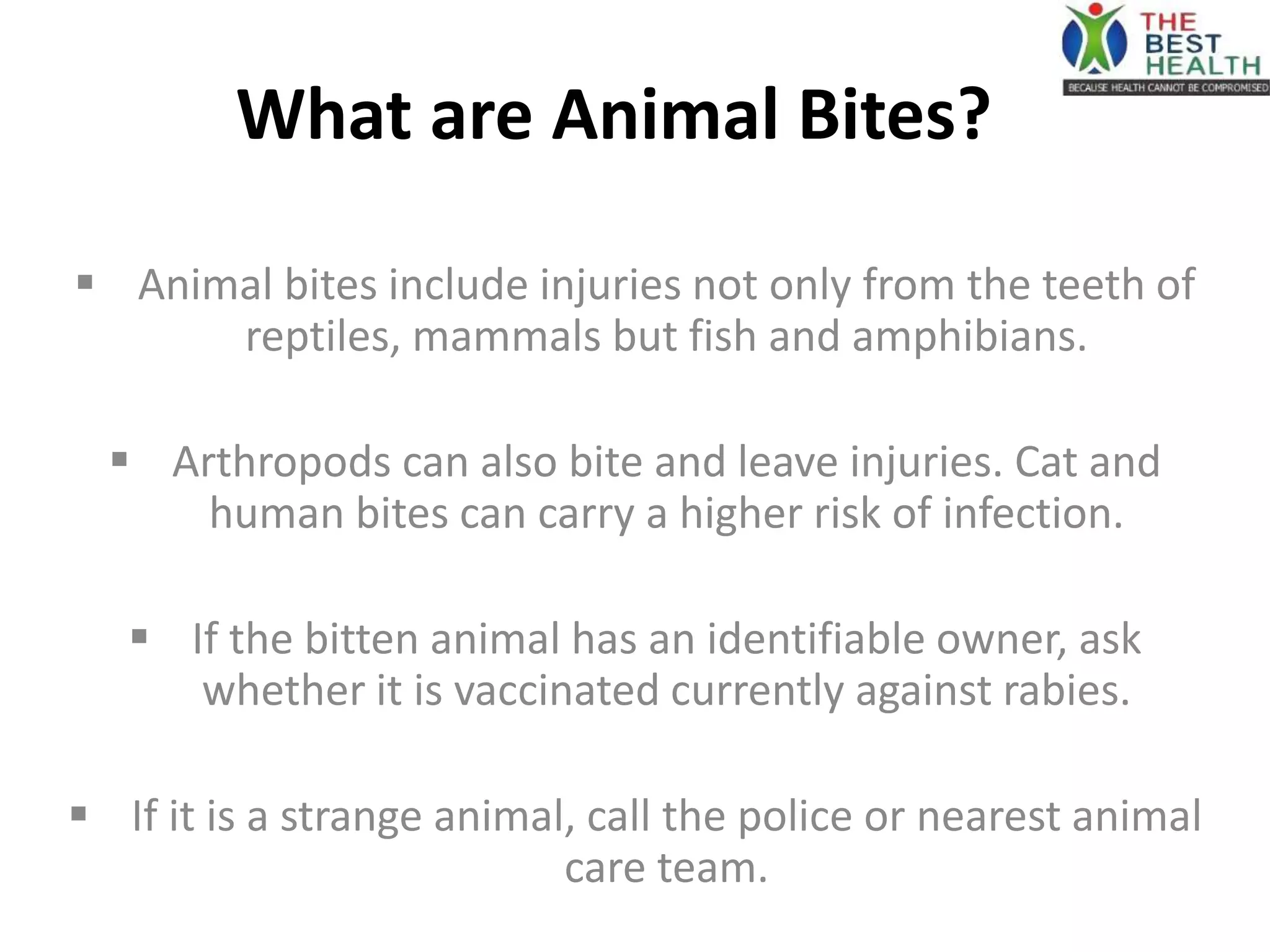 Animal Bites Causes Symptoms Treatment | PPTX
