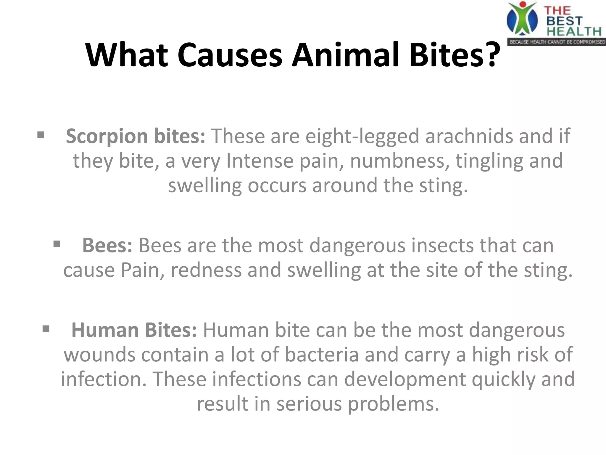 Animal Bites Causes Symptoms Treatment | PPTX