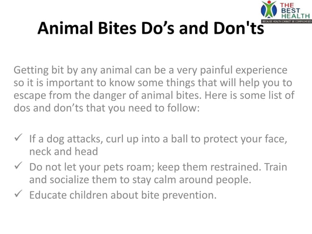 Animal Bites Causes Symptoms Treatment | PPTX