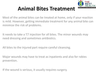 Animal Bites Causes Symptoms Treatment | PPTX
