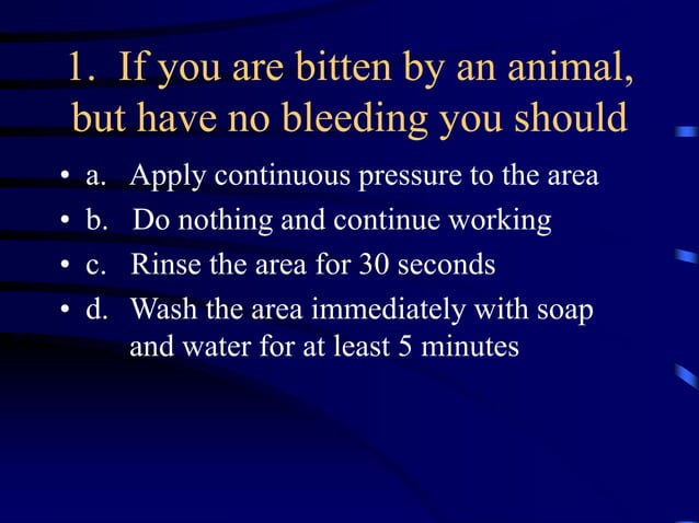 First Aid Procedures and Medical Care for Animal Bites | PPT | First ...
