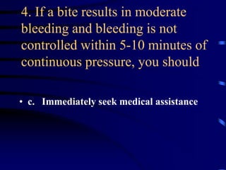 First Aid Procedures and Medical Care for Animal Bites | PPT