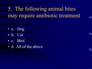 First Aid Procedures and Medical Care for Animal Bites | PPT
