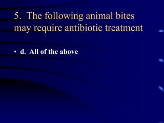 First Aid Procedures and Medical Care for Animal Bites | PPT