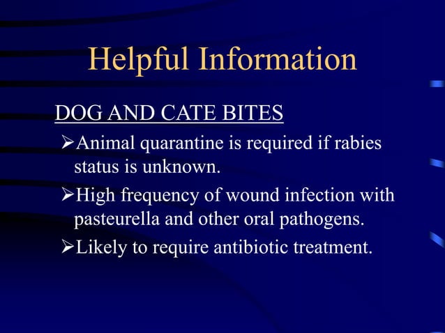 First Aid Procedures and Medical Care for Animal Bites | PPT | First ...