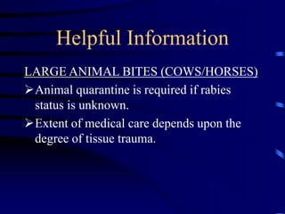 First Aid Procedures and Medical Care for Animal Bites | PPT