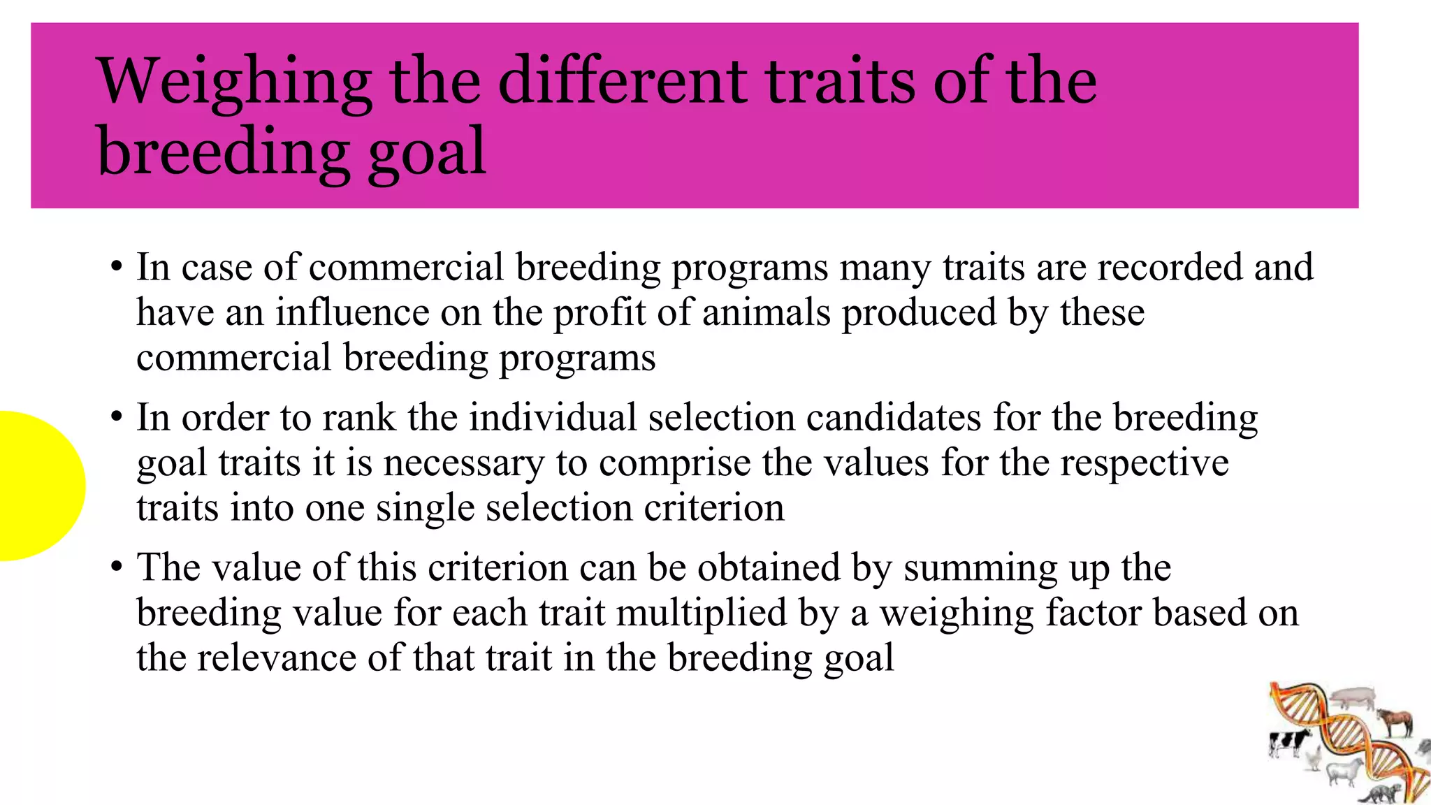 Animal breeding goals | PPTX