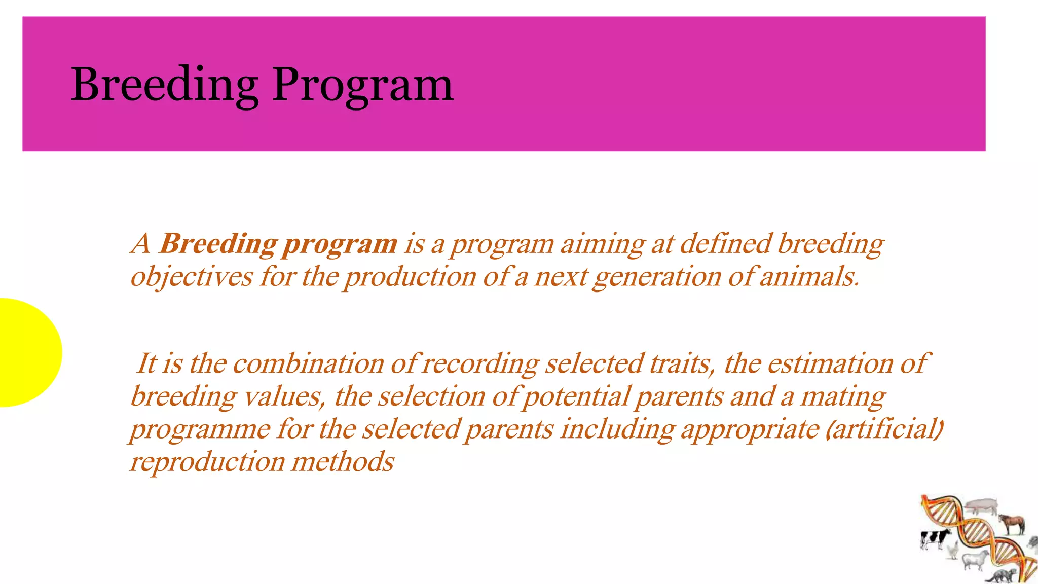 Animal breeding goals | PPTX