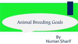 Animal breeding goals | PPTX