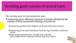 Animal breeding goals | PPTX