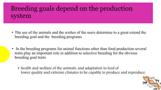 Animal breeding goals | PPTX