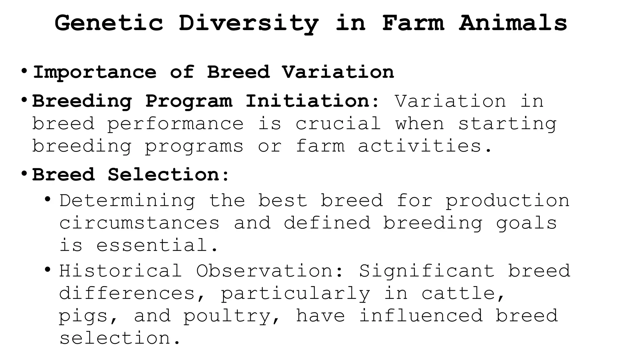 Animal breeding Lecture class note for s. | PPTX