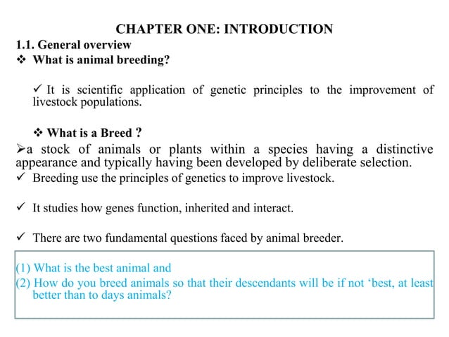 Animal breeding orginal 11.pptxbiothecnology | PPTX
