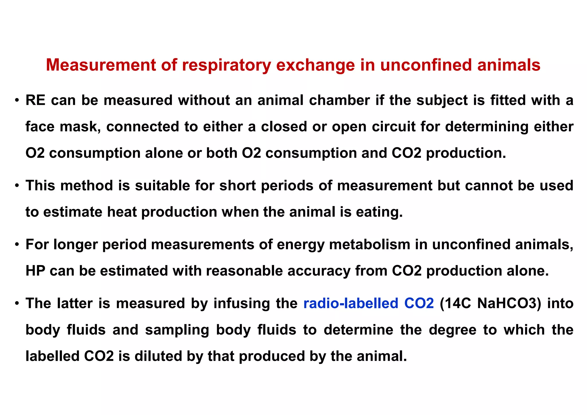 Direct and Indirect Calorimetry, Carbon & Nitrogen Balance Studies | PDF