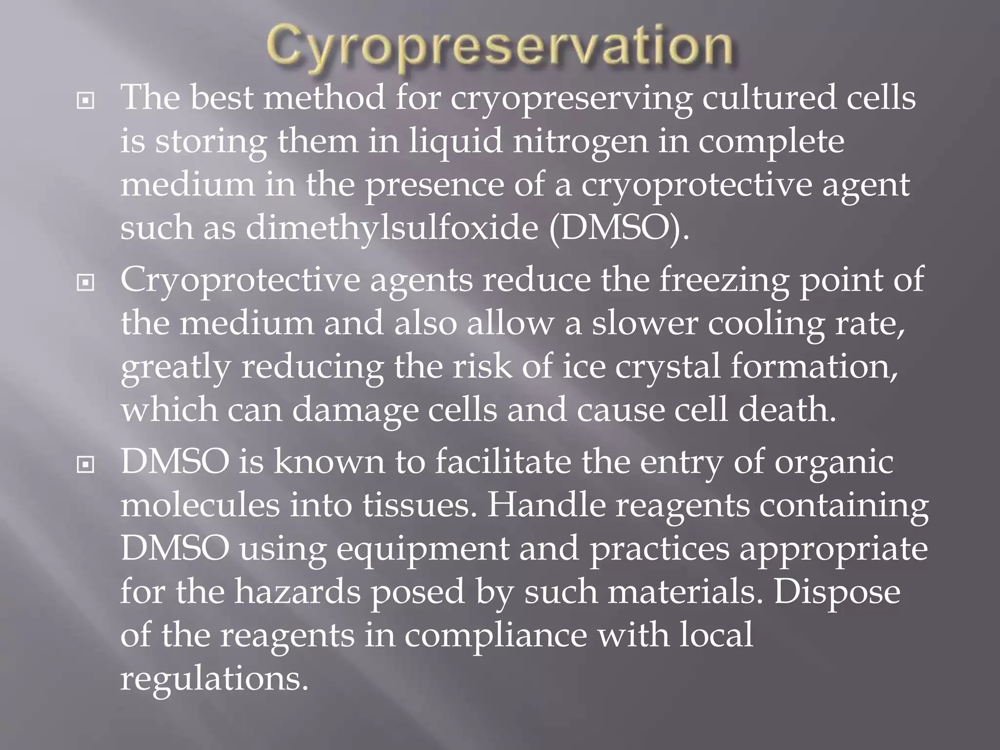 Animal cell culture & its technique & cyropreservation: A review | PPTX ...