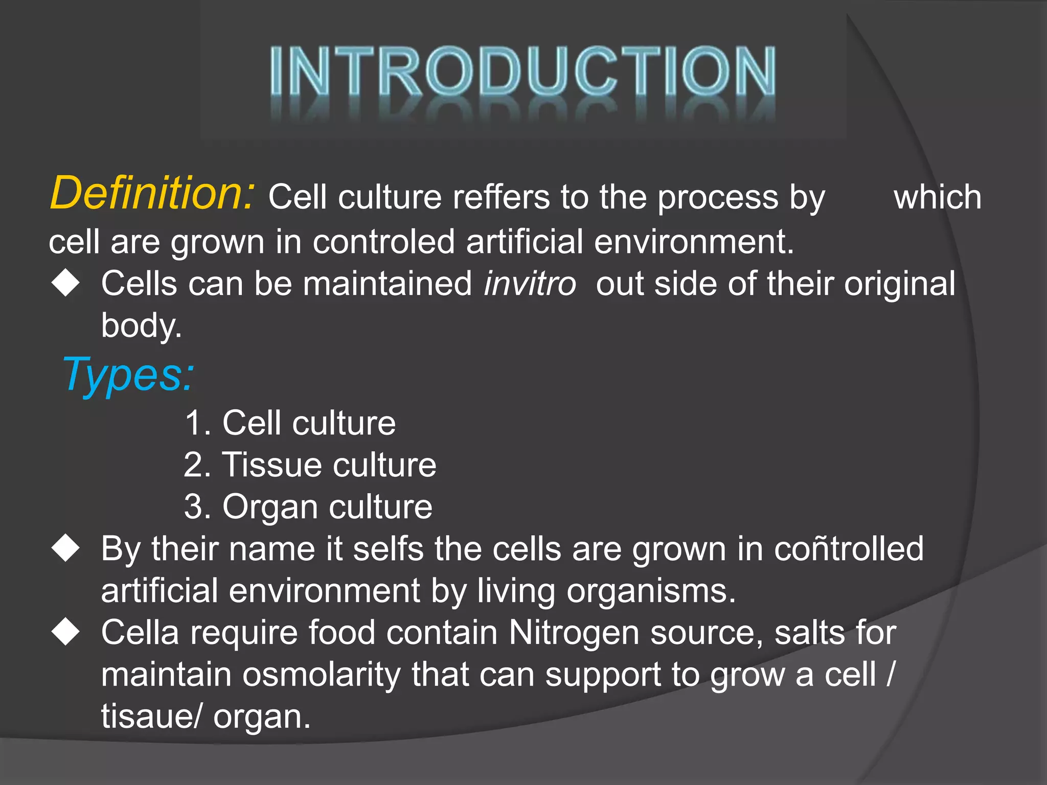 Animal cell culture | PPTX