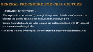 ANIMAL CELL CULTURE, MICROBIOLOGY B.PHARMACY SECOND YEAR | PPT