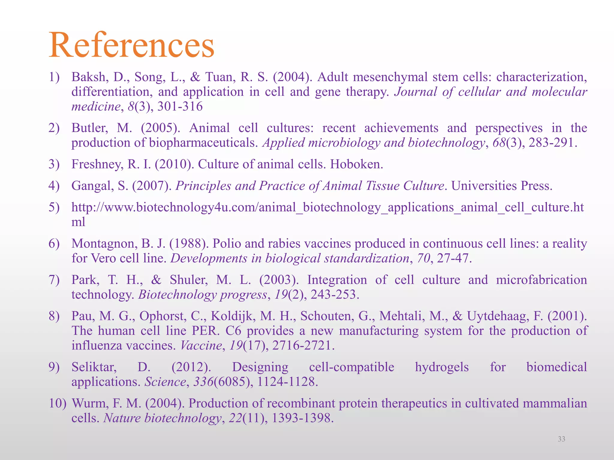 Animal cell culture techniques | PPTX