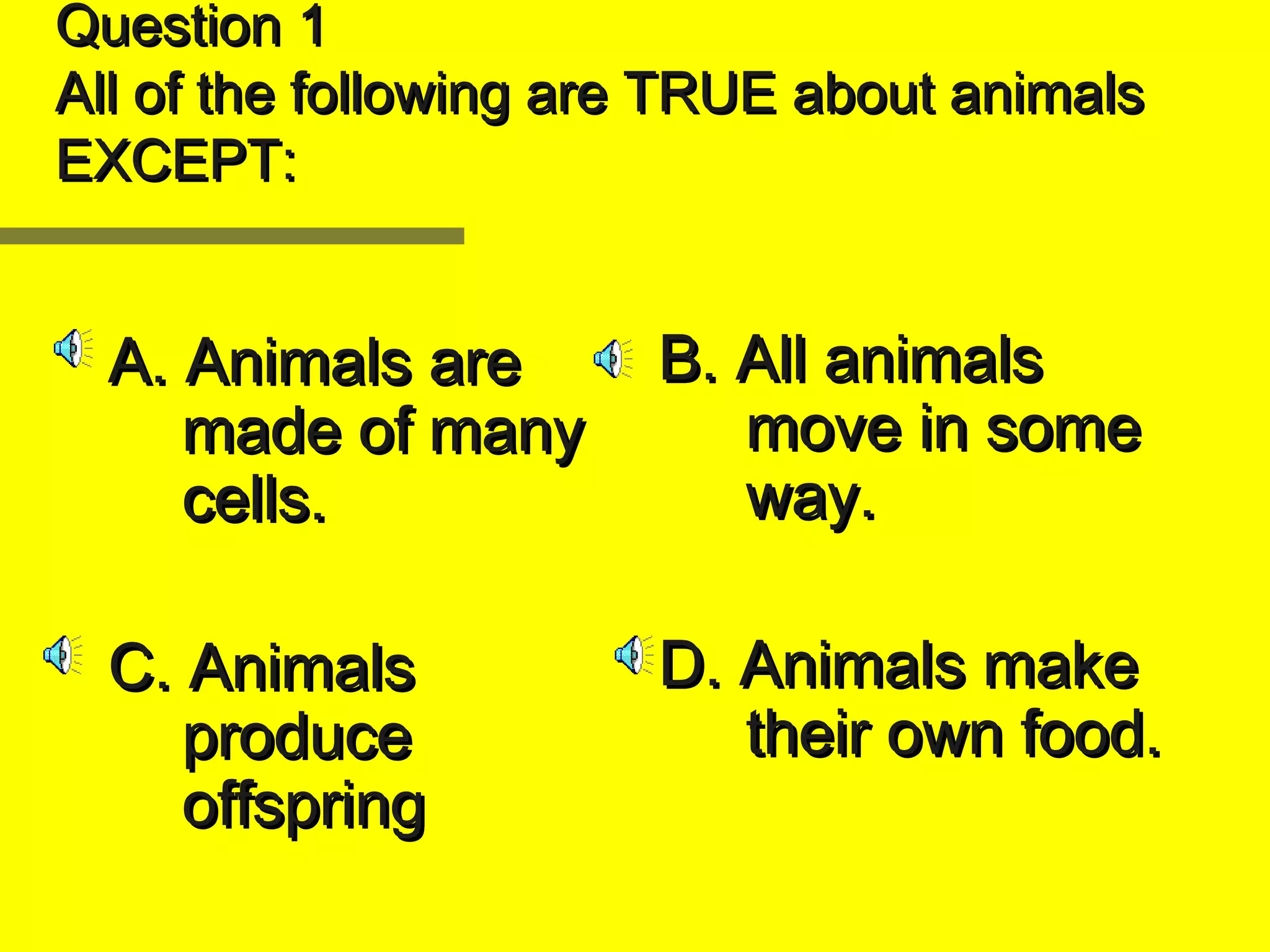 Animal characteristics (science) | PPT