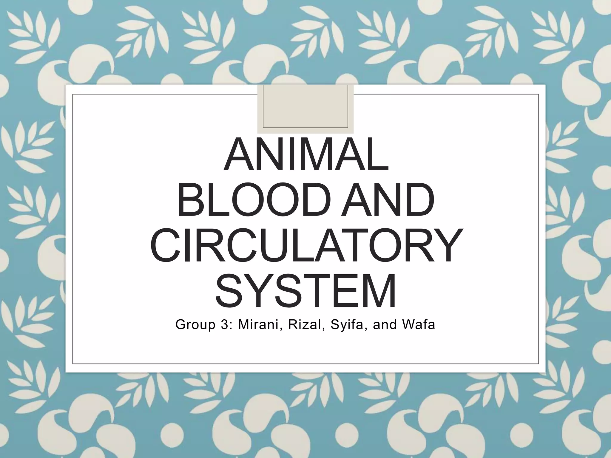 Animal circulatory system | PPTX