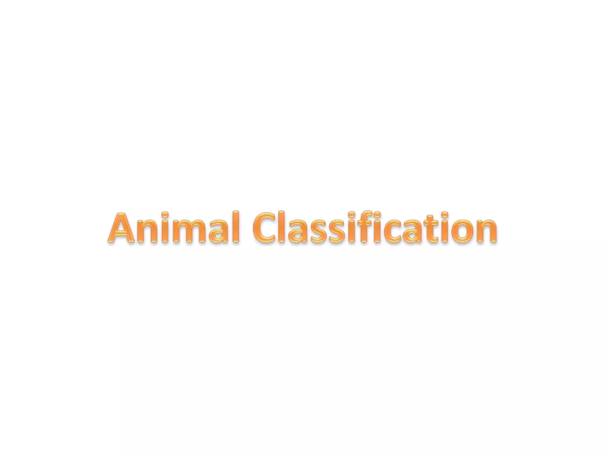 Animal classification | PPT