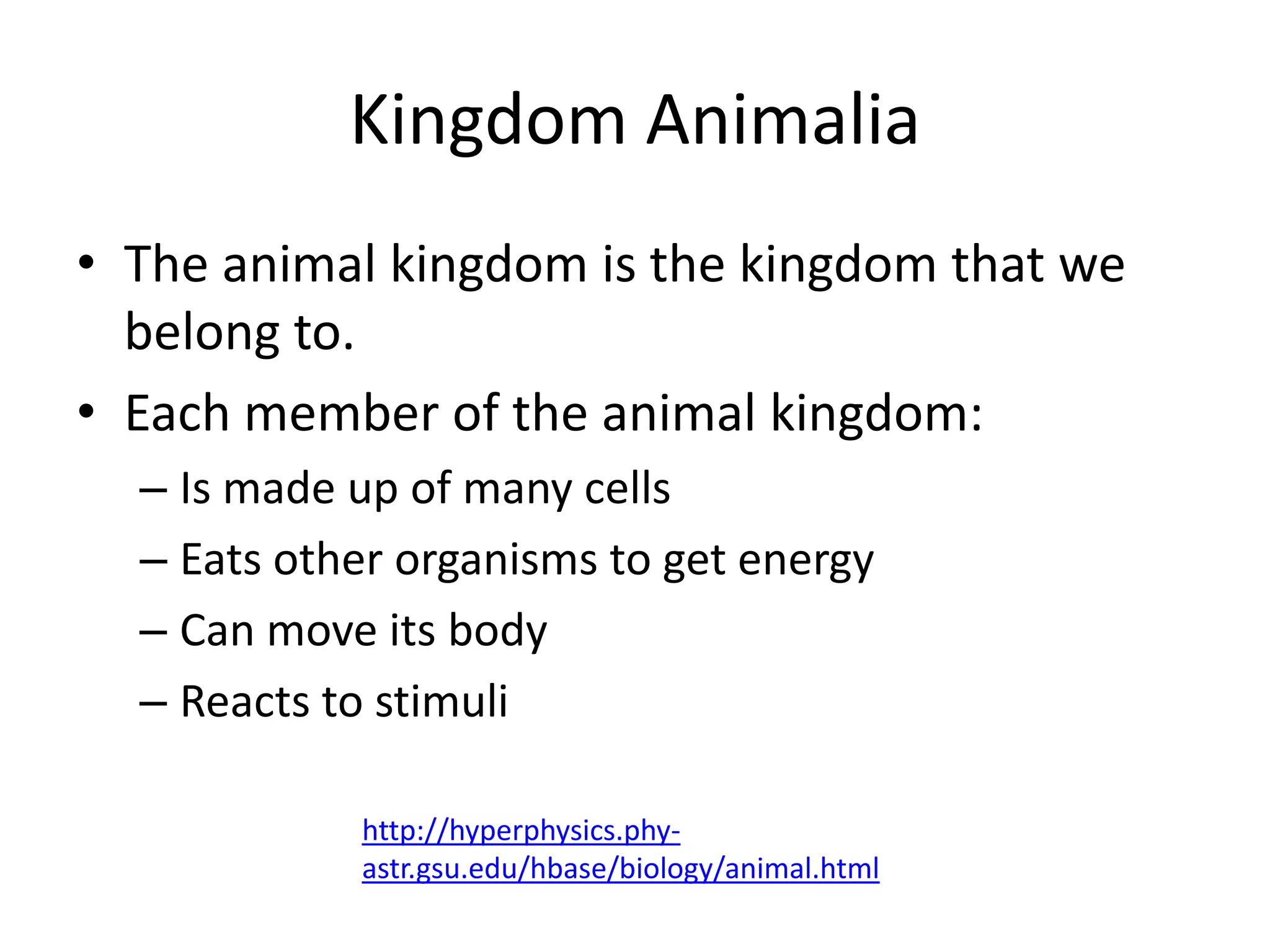 Animal classification (slideshare version - no hyperlinks) | PPTX