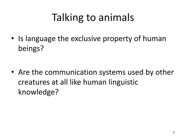 Properties of Human language | PPTX | Science