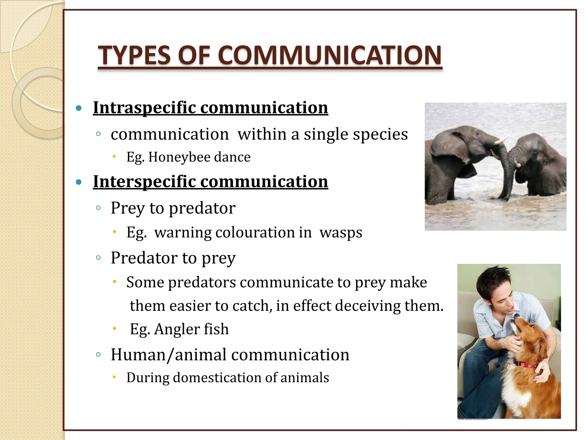 Various ways of animal communication and types | PDF