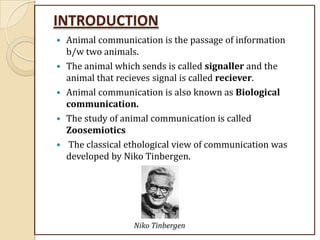 Various ways of animal communication and types | PDF