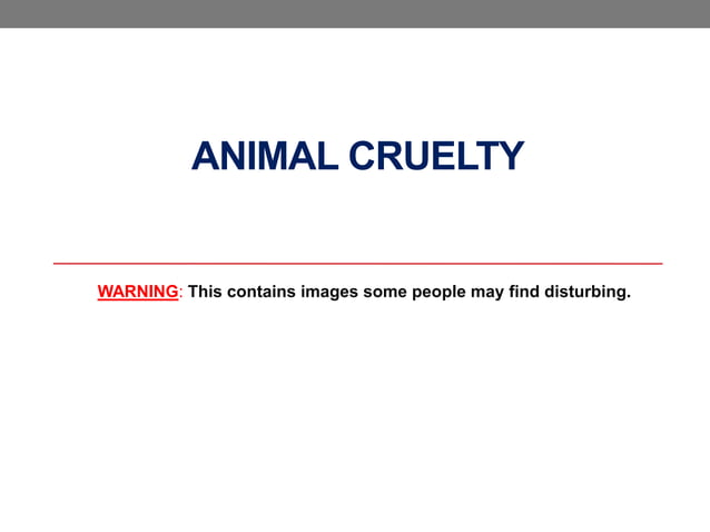 Animal cruelty | PPTX | Crime & Harmful Acts to Individuals, Society ...