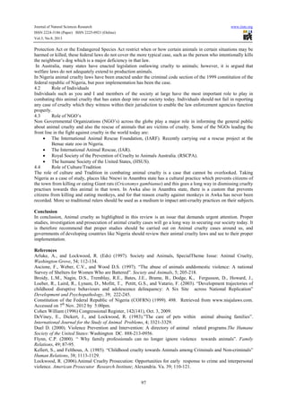 Animal cruelty a review | PDF